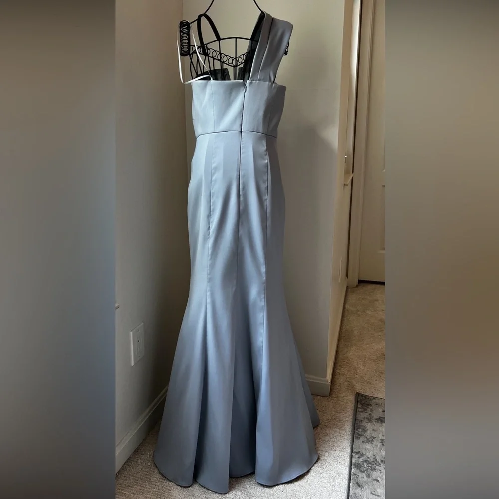 Aidan Mattox | Dresses | Aidan Mattox Powder Blue Oneshoulder Evening ...